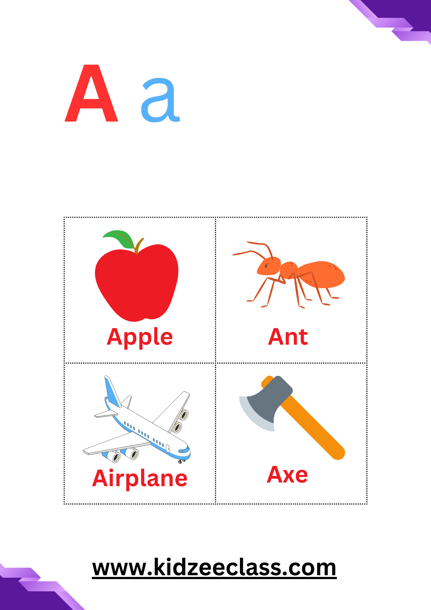 Kids preschool learning alphabet with pictures