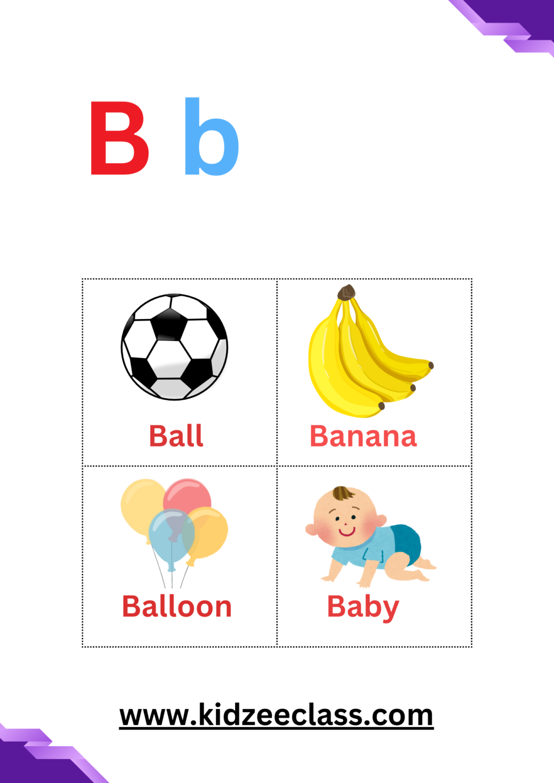 Kids preschool learning alphabet with pictures